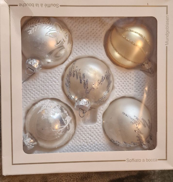 5er Set Christbaumkugeln, Silber/Gold (Gebraucht) in Rüthi (Rheintal ...
