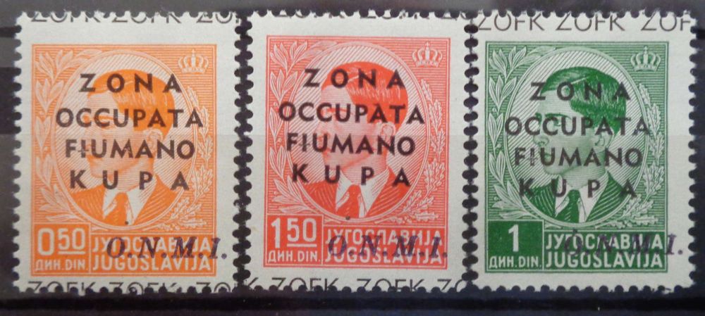 ZONA FIUMANO KUPA 1941: Soprastampa O.N.M.I., ** (Gebraucht) in Le ...