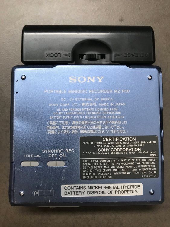 SONY MZ-R90 DIGITAL RECORDING MINI DISC (Gebraucht) in Corpataux für ...