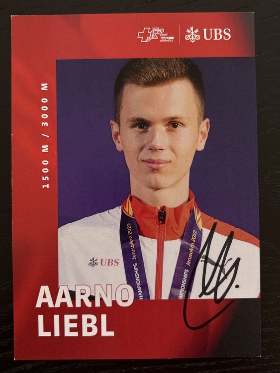 Signierte Aarno Liebl Athletenkarte Leichtathletik EM 22 | Kaufen auf ...