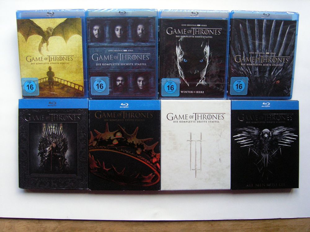 Game of Thrones - Die komplette BR Serie - Staffeln 1-8 (Neu (gemäss ...
