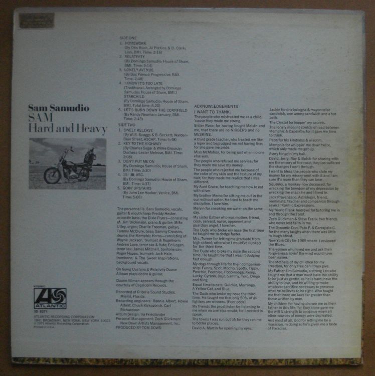 Sam Samudio - Sam, Hard & Heavy (Gebraucht) in La Ferrière für CHF 22 ...