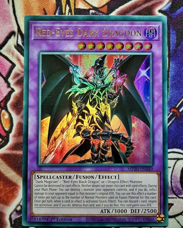 Yu-Gi-Oh Red-Eyes Dark Dragoon / Rotäugiger dunkler Dragoner (Gebraucht ...