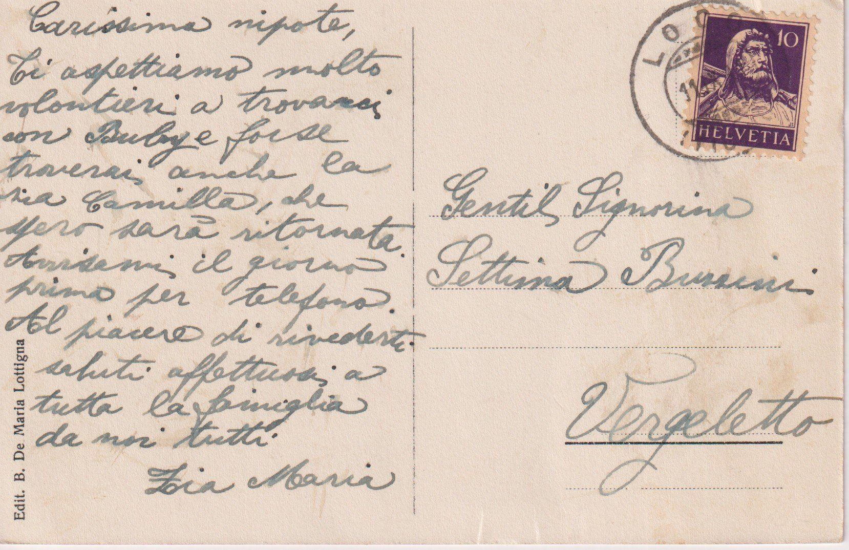 AK Loco - S.S. Crocefisso veneratissimo 1911 (Usato) a Riva San Vitale ...