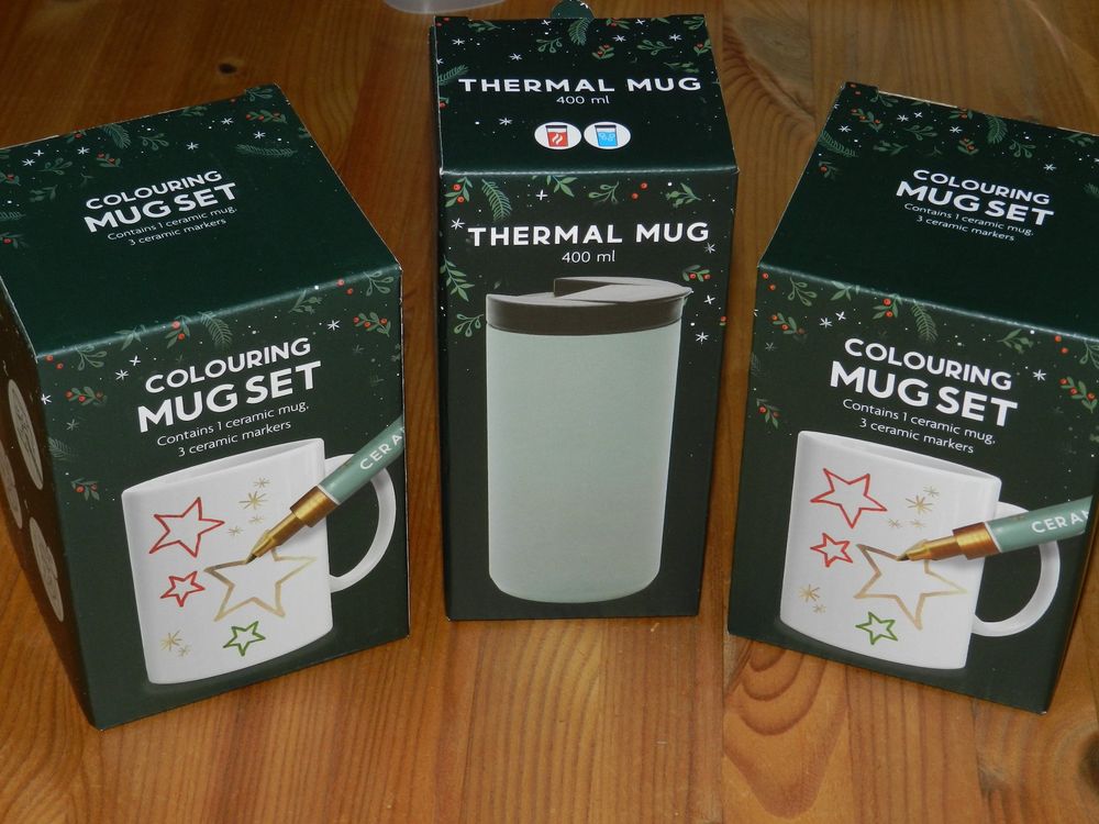2 x Colouring Mug Set, 1 x Thermal Mug | Kaufen auf Ricardo