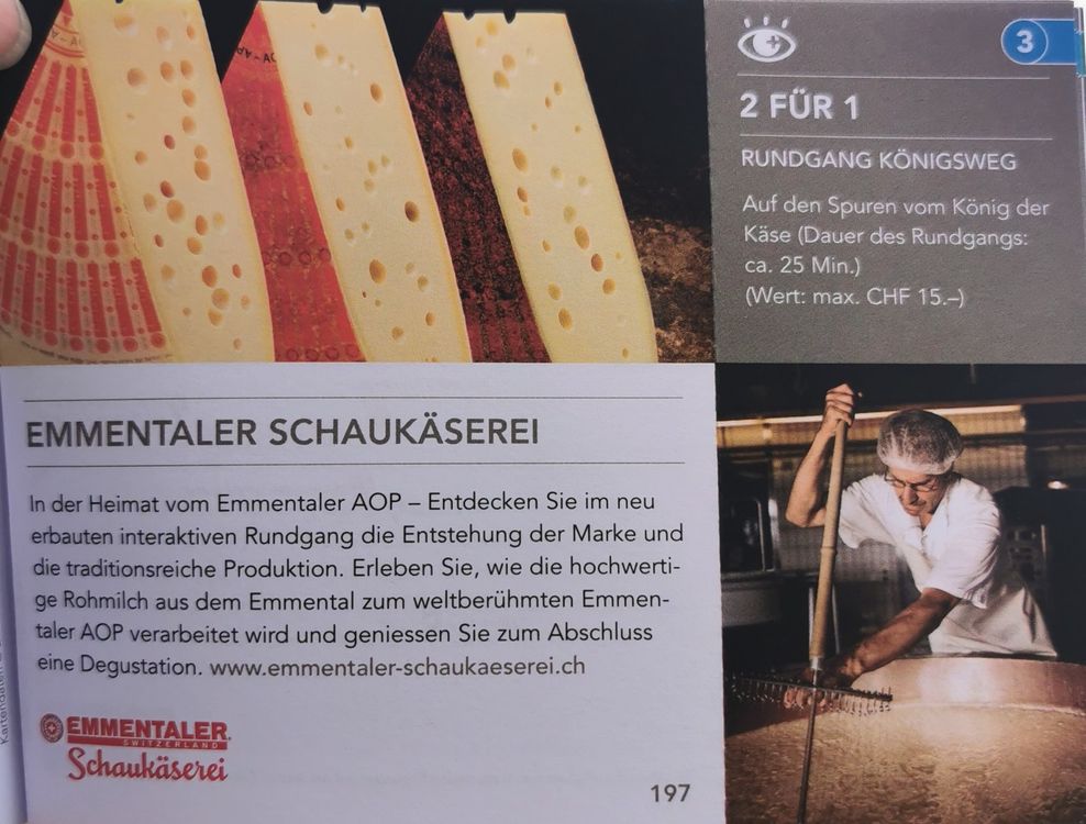 Emmentaler schaukäserei 2 für 1 eintritt (Neu (gemäss Beschreibung)) in Glattpark(Opfikon) für ...