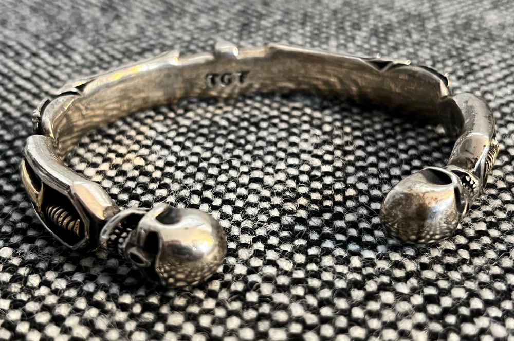 The Great Frog Skull & Dagger Armreif Gold Silber Bangle | Kaufen auf ...