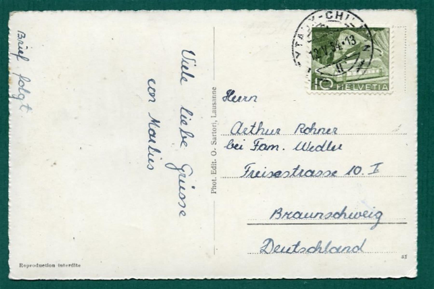 Vevey et les Dents du Midi, 1954 (Gebraucht) in Sargans für CHF 1 – mit Lieferung auf Ricardo kaufen