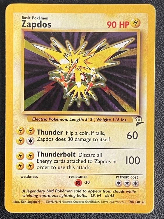 2000 Zapdos 20/130 Pokémon Base Set 2 Holo Rare ab 1 | Kaufen auf Ricardo