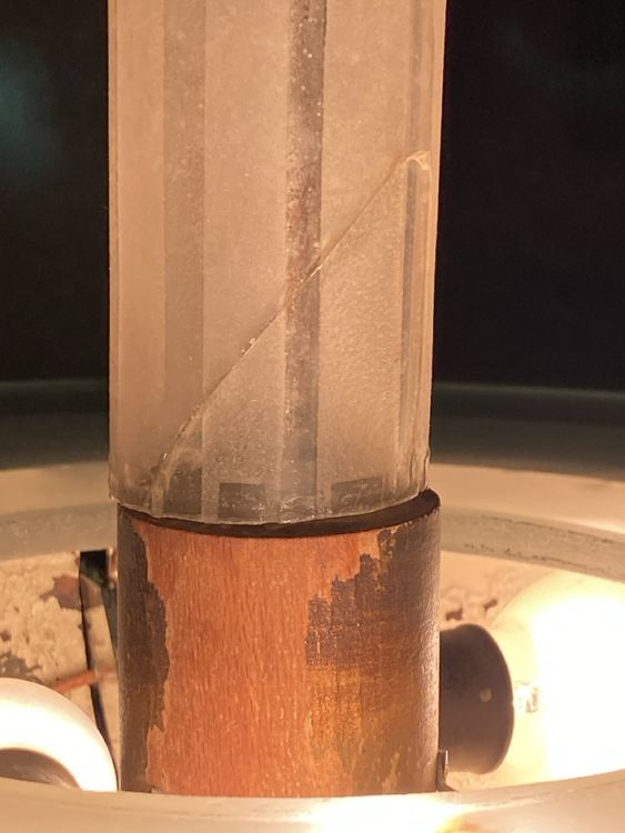 Ancienne lampe Art Déco suspension en verre(vintage) (Gebraucht) in ...