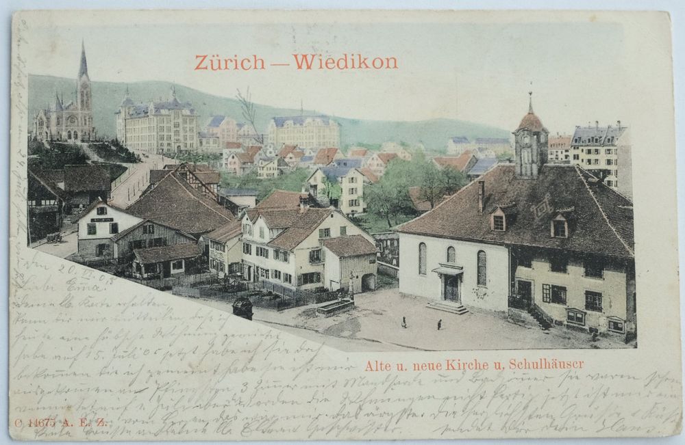 Ansichtskarte Zürich-Wiedikon 1905 (Gebraucht) in Ehrendingen für CHF 8 ...