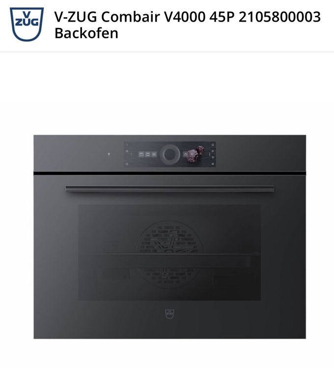 V-ZUG Combair V4000 45P 2105800003 Backofen Pyrolyse, (Neu und ...