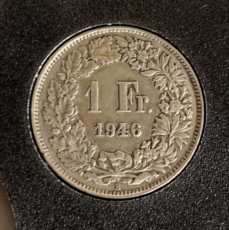 1946 Münze 1 Franken Silber (Gebraucht) in Eggersriet für CHF 1.9 – mit Lieferung auf Ricardo kaufen