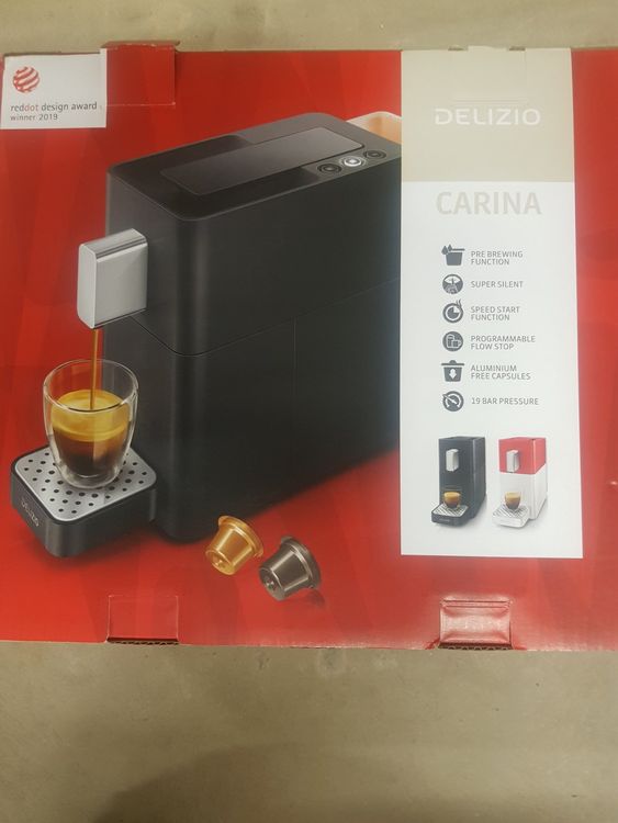DELIZIO CARINA MIDNIGHT BLACK machine à café (Neu und originalverpackt ...