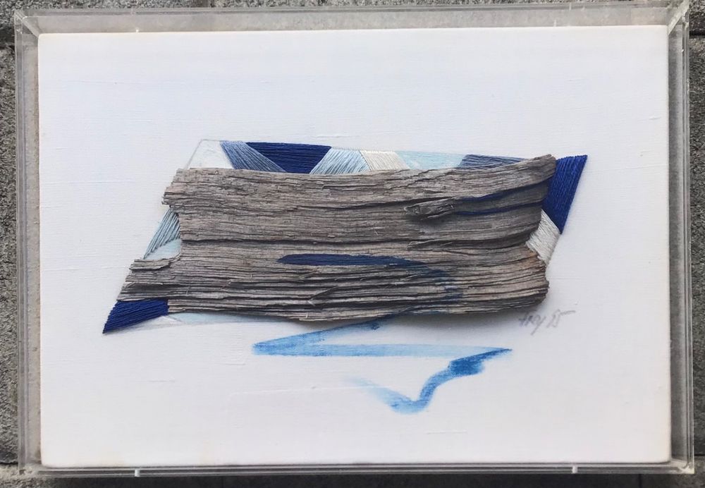 Abstrakte Mischtecknik Collage Unleserlich Signiert | Kaufen auf Ricardo