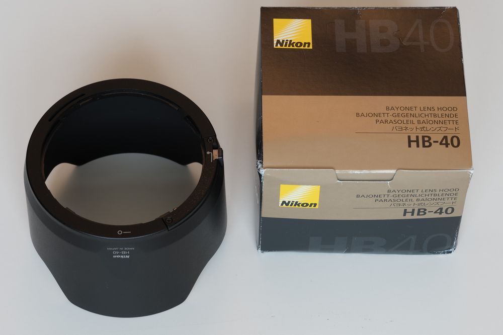 Original Nikon HB-40 Gegenlichtblende (Gebraucht) in Basel für CHF 2 – mit Lieferung auf Ricardo ...