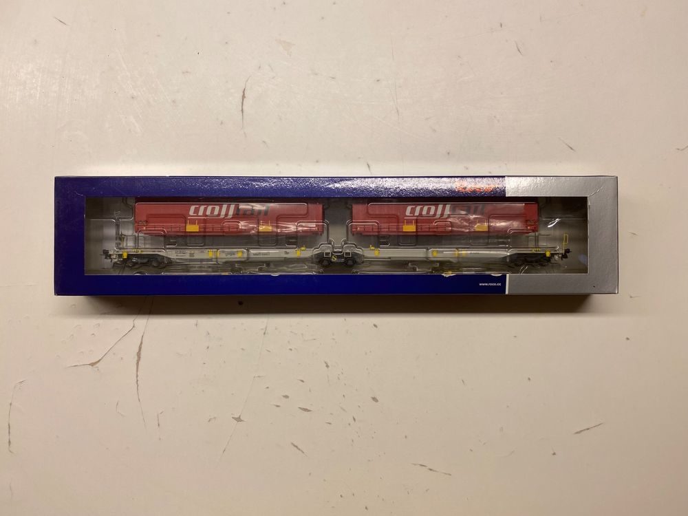 Roco 67402 - Containertragwagen Crossrail Sdggmrs | Kaufen auf Ricardo