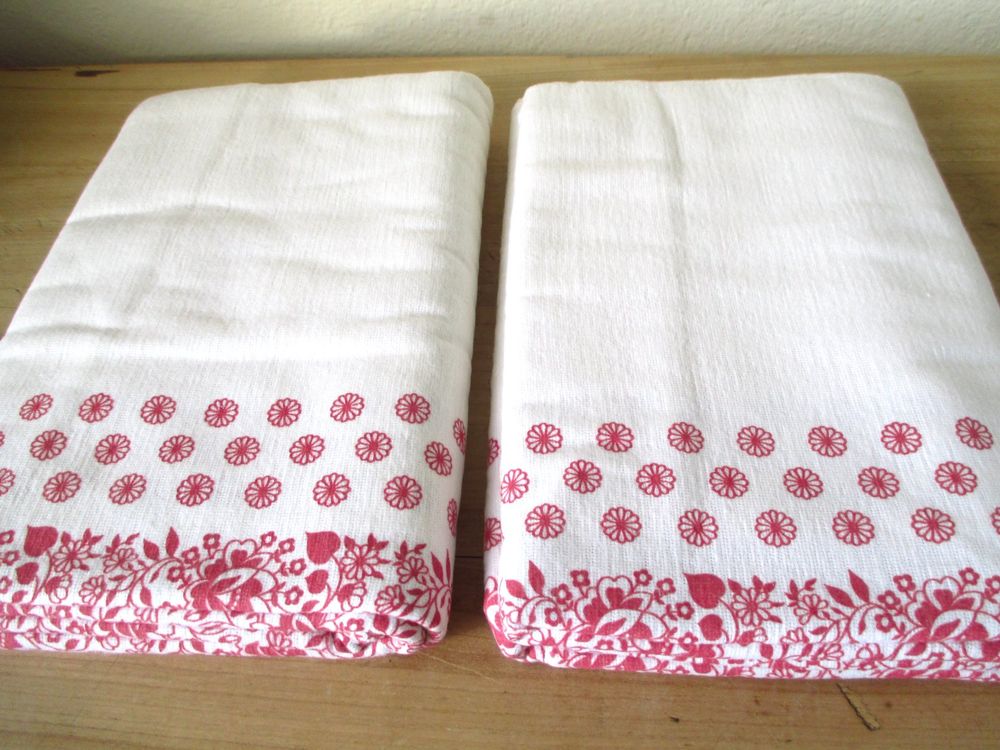 Leintuch DDR (2 Stück) Flanell Biber Barchent 1981 unbenutzt (Neu und originalverpackt) in ...