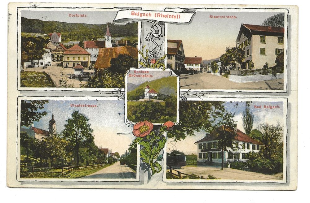 Balgach SG Rheintal - Bad Balgach - Dorfplatz - Schloss 1914 (Gebraucht) in Engelburg für CHF 24 ...