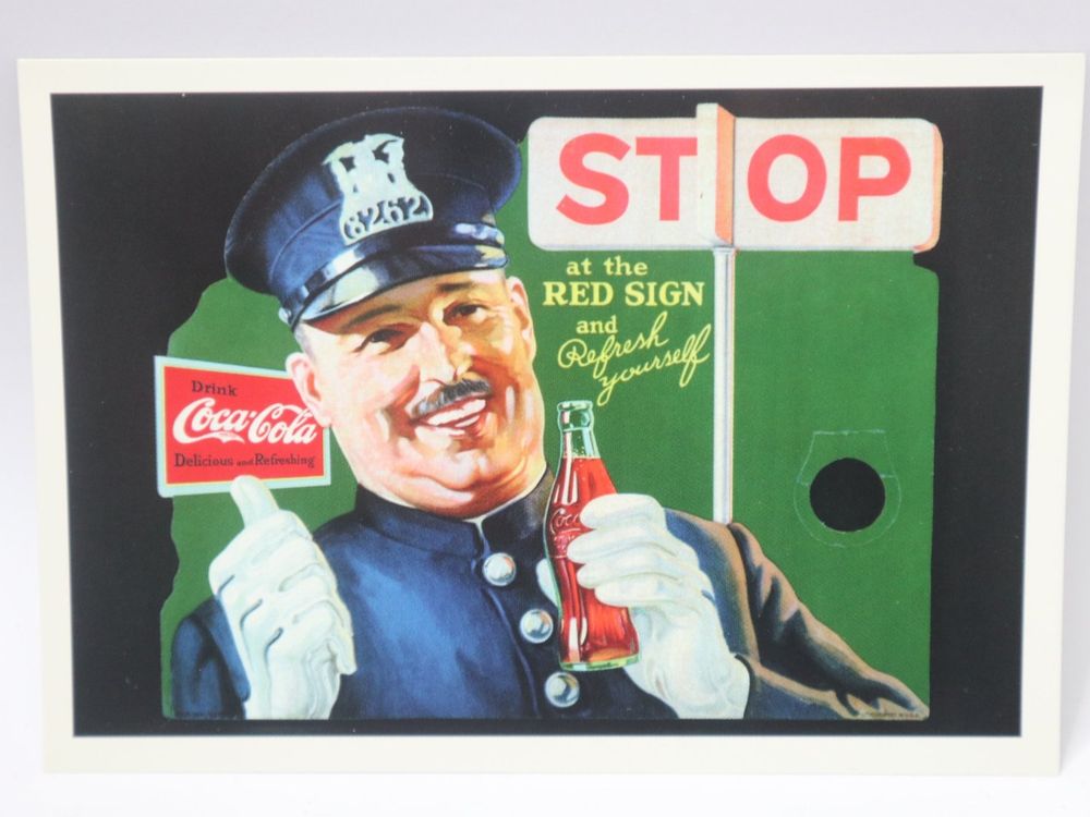 AK Coca Cola Stop At The Red Sign Postkarte | Kaufen auf Ricardo