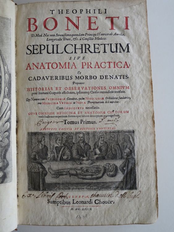 Theophili Boneti Sepulchretum sive Anatomia practica 1679 | Kaufen auf ...