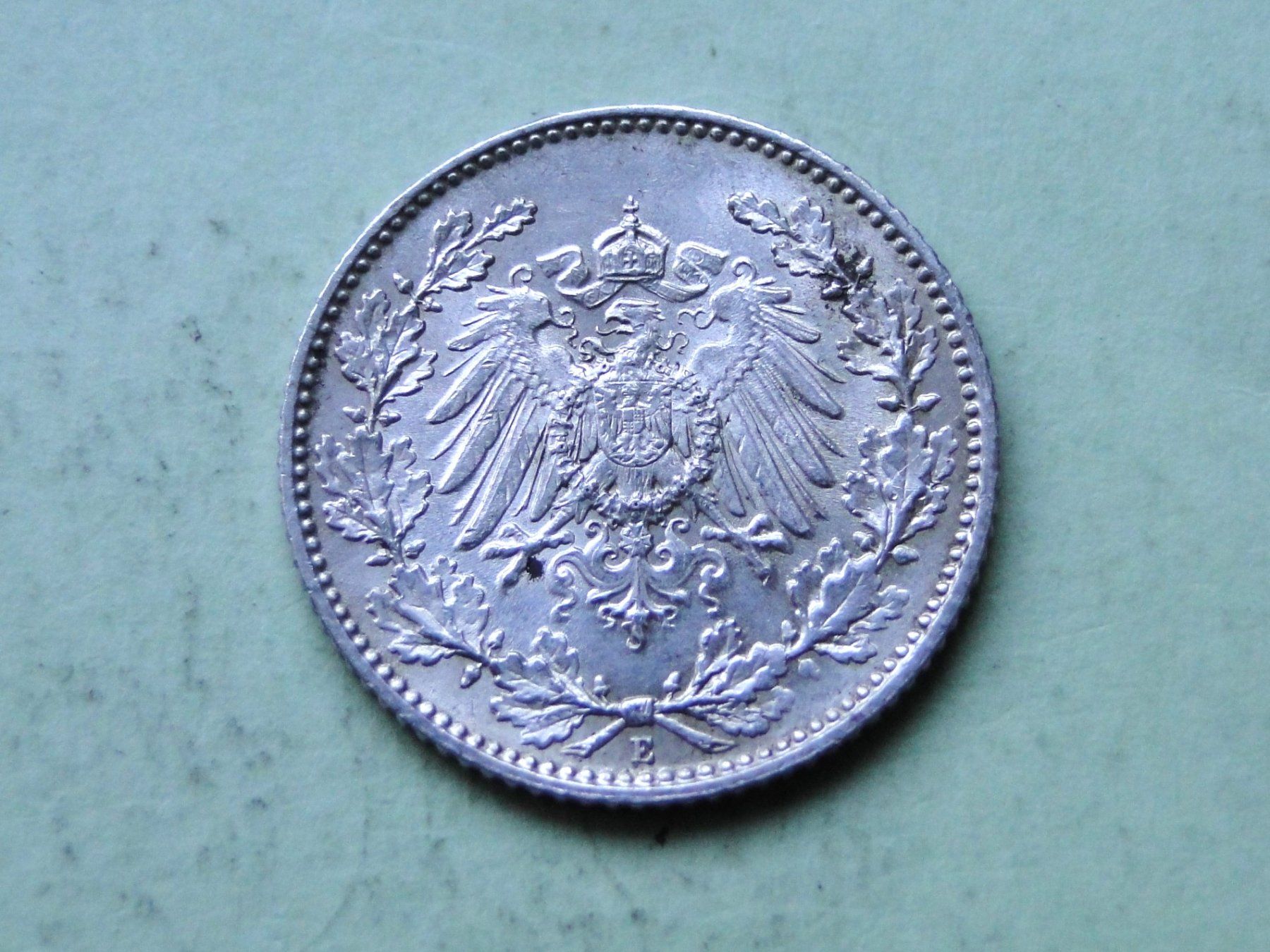 Deutsches Reich - 1/2 Mark Silber 1916 E (Gebraucht) in Killwangen für ...