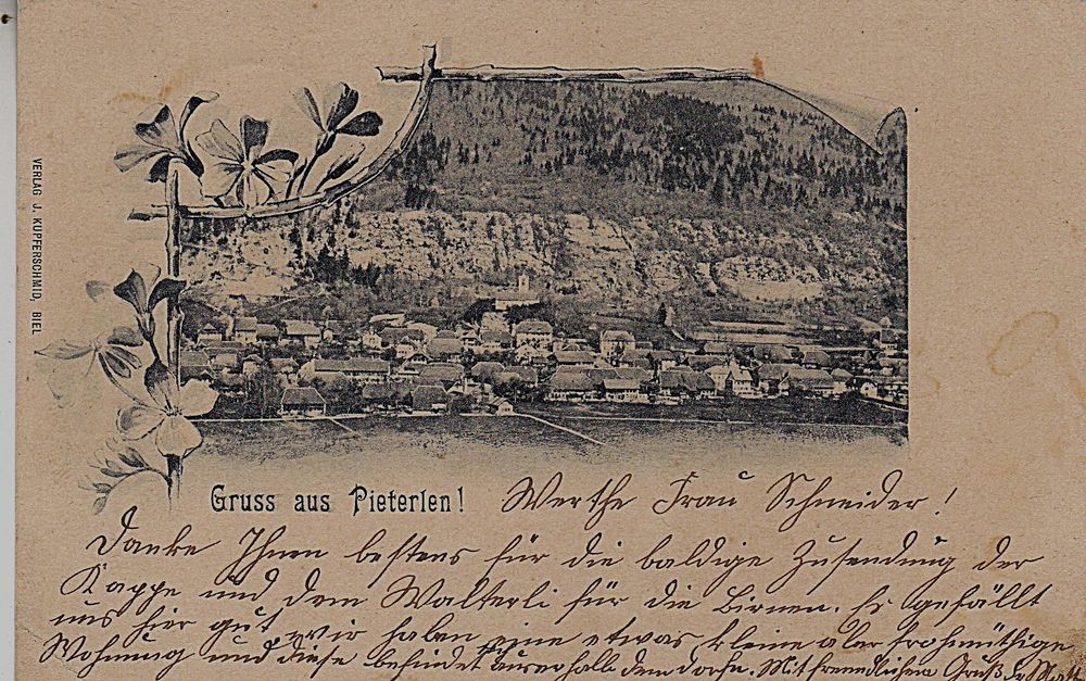 Gruss aus Pieterlen (BE) Ortsansicht von 1899 (Gebraucht) in Schlieren für CHF 5 – mit Lieferung ...