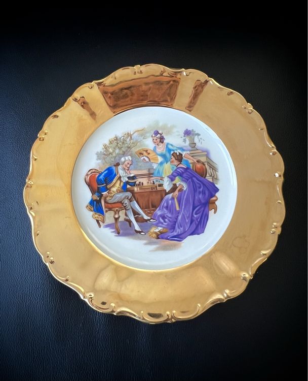 Dekorativer Wandteller J.W.K. Bavaria 22 Karat Gold (Gebraucht) in ...