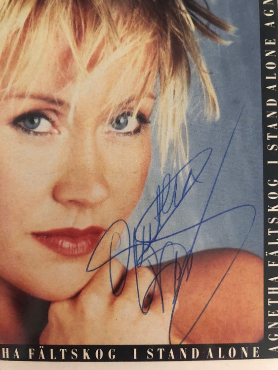 ABBA Rarität Agnetha Fältskog Original Autogramm | Acheter sur Ricardo