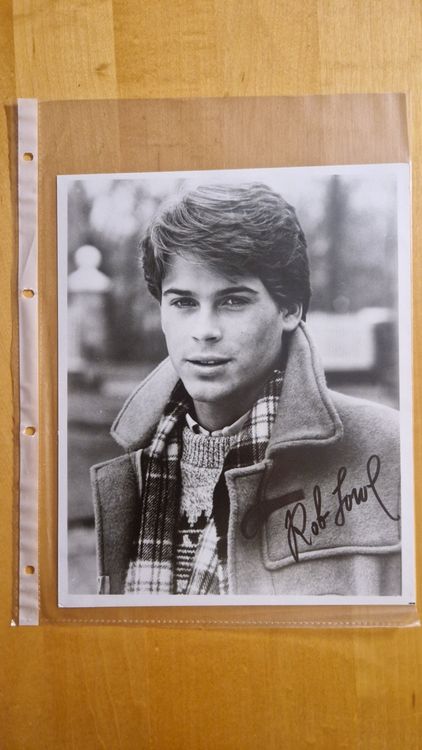 Rob Lowe, Original Autogramm auf Grossfoto in s/w | Kaufen auf Ricardo