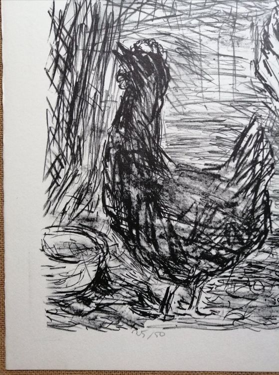 Karl Gerber 4 Litho Tiere, signiert 1966 (Gebraucht) in Aarburg für CHF ...