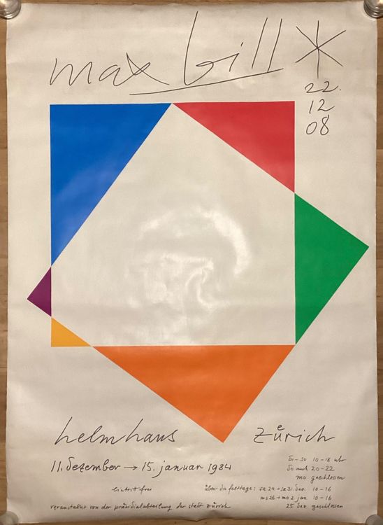 Max BILL (1908-1994) Grosse Serigraphie | Kaufen auf Ricardo