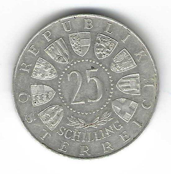 Silbermünze, 25 Schilling 1963, ss (Gebraucht) in Wildhaus für CHF 8 ...