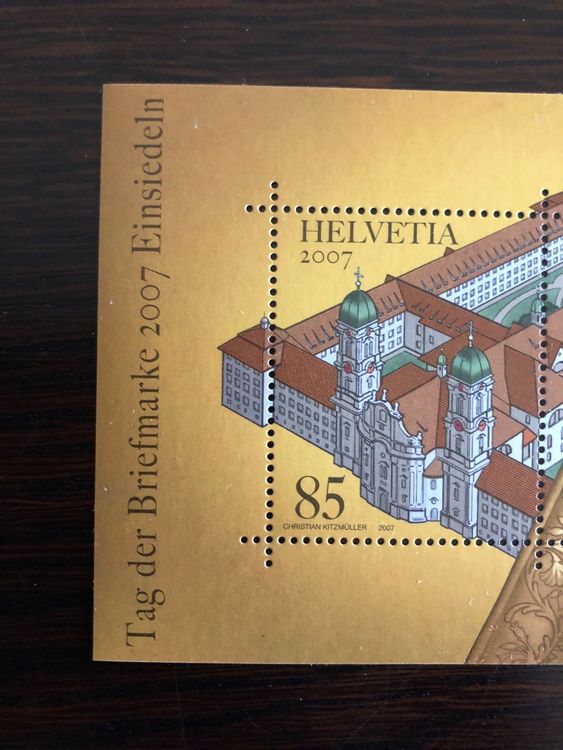 2007 Sonderblock "Tag der Briefmarke"Kloster Einsiedeln | Kaufen auf Ricardo