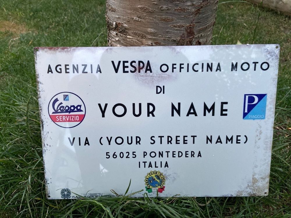 Vespa Service Metall Schild Deko mit Style NEU! (Neu und ...