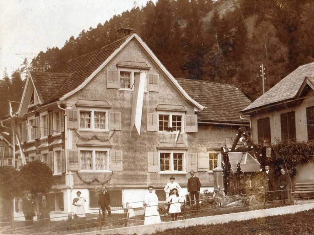 Bodensee-Toggenburg-Bahn: Brunnadern Eröffnungsfeier - 1910 | Acheter sur Ricardo