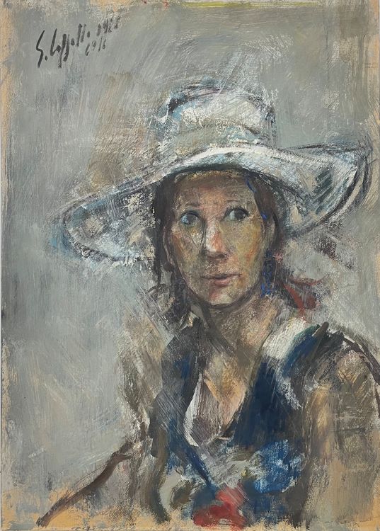 Dame mit Hut Gemälde unleserlich Signiert (Gebraucht) in Root für CHF 60 – mit Lieferung auf ...