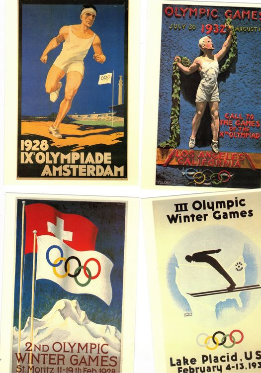 Olympiade Olympia 12 Poster auf Ansichtskarten 1896 1932 (Neu (gemäss Beschreibung)) in Widnau ...