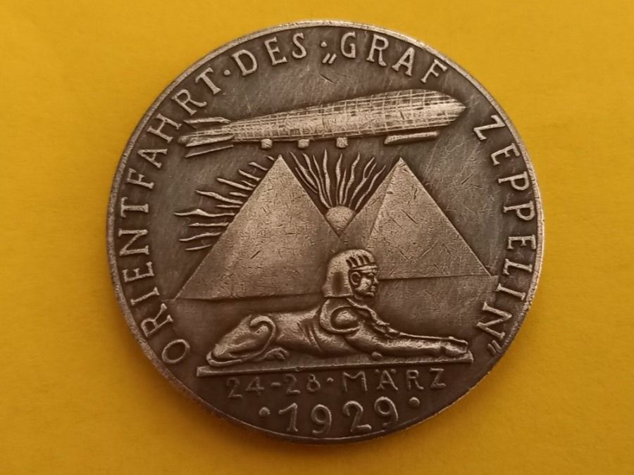 Graf Zeppelin, Orientfahrt 1929, Medaille (Gebraucht) in St-Prex für ...