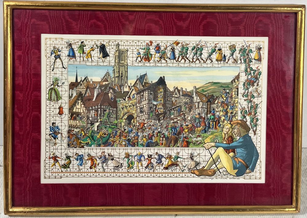 Antike Top Aquarell mit Faszinierenden Sujet, Unl. Sig. (Gebraucht) in Root für CHF 184 – nur ...