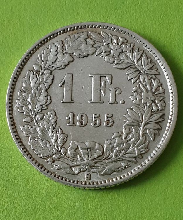 1 FRANKEN SILBERMÜNZE 1955 SEHR SCHÖN RAR | Kaufen auf Ricardo