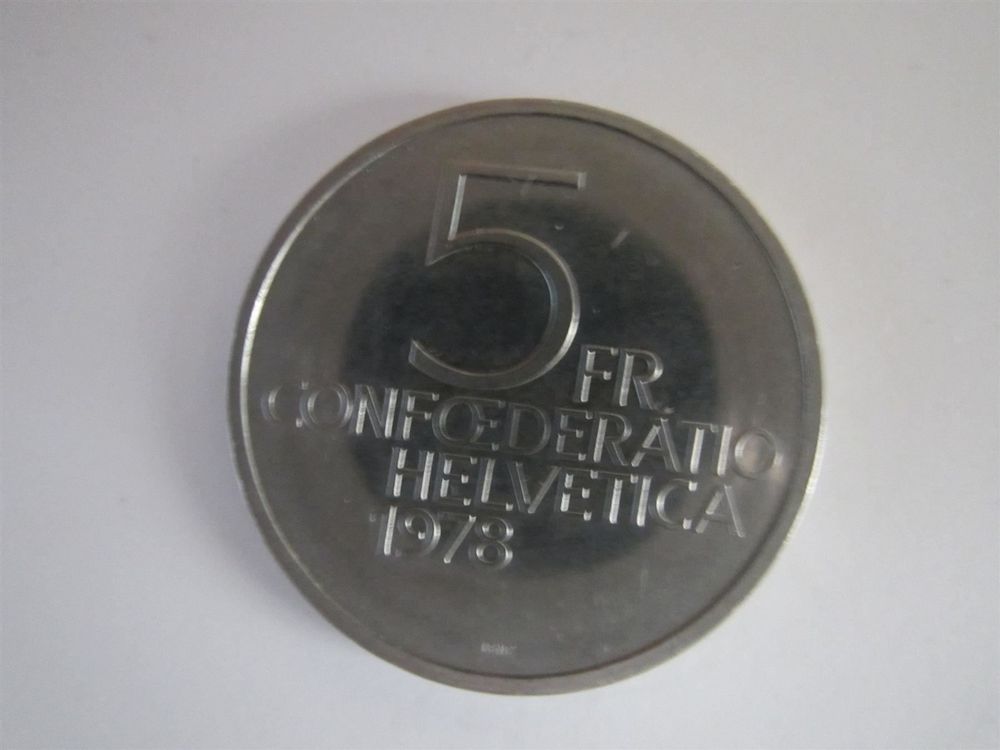 5 FRANKEN - GEDENKMÜNZE 1978 | Kaufen auf Ricardo