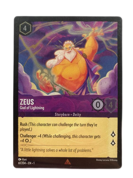 Lorcana Disney Zeus 61/204 EN RARE FOIL (Gebraucht) in Lugano für CHF ...
