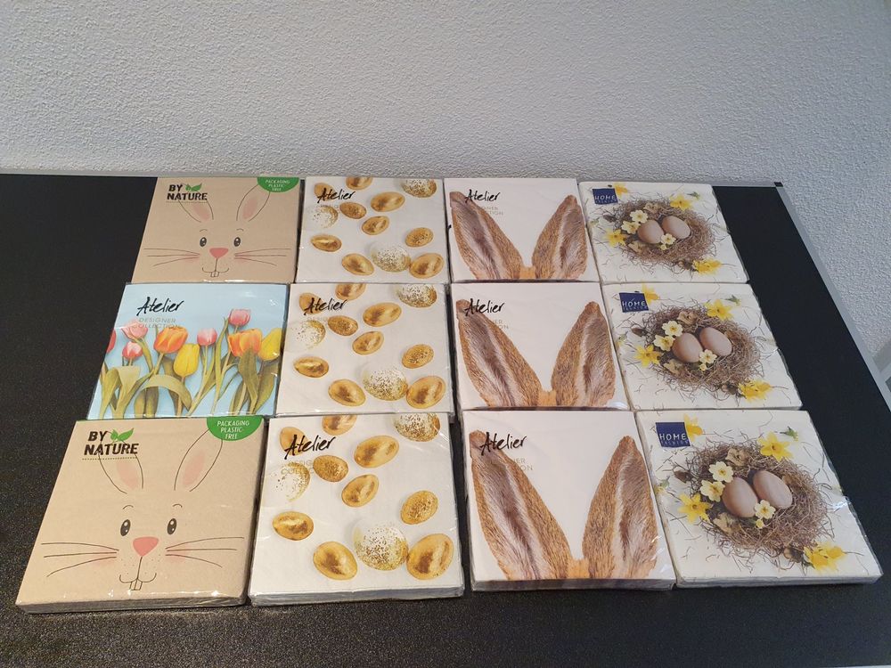 Servietten - 12 Packungen - 33cm x 33cm (Neu und originalverpackt) in ...