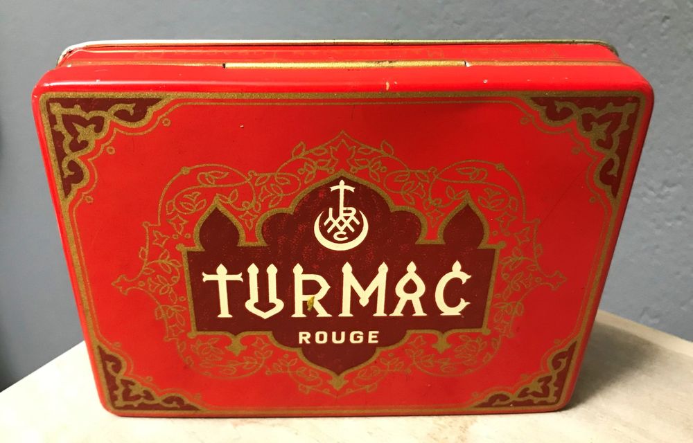 Alte, rare Blechdose TURMAC Rouge - 14 cm - 50 Cigaretten (Gebraucht ...