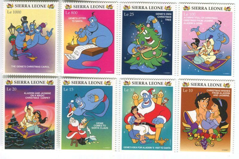 Briefmarken "Walt Disney. Aladdin". Sierra Leone. (Neu und ...