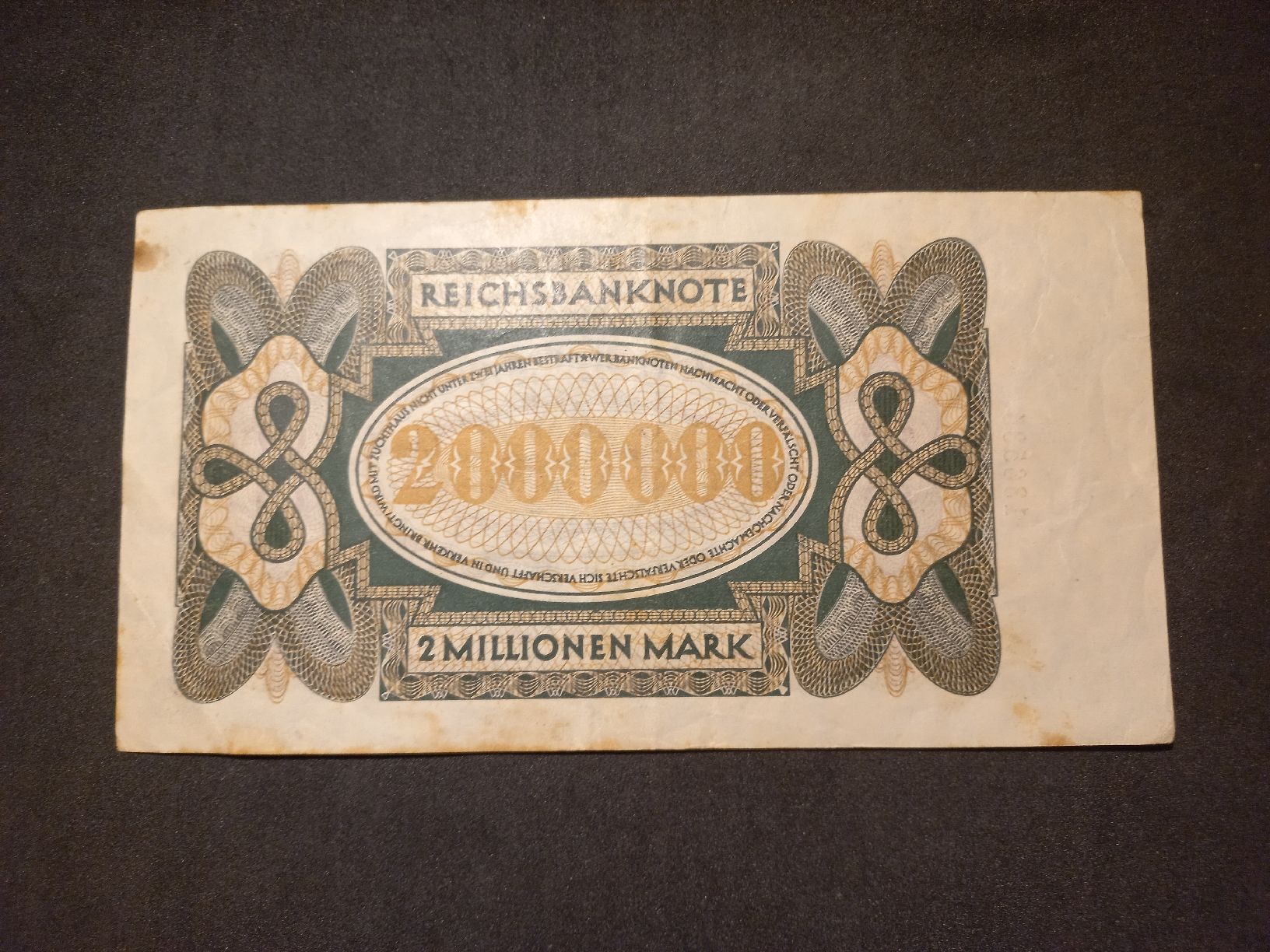 Reichsbanknote Zwei Millionen Mark, Berlin 1923 (Gebraucht) in ...