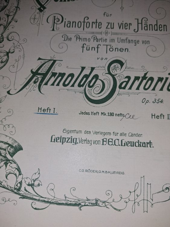 Alte Noten: Zehn Volkslieder Fantasien, Sartorio Op. 354 (Gebraucht) in ...