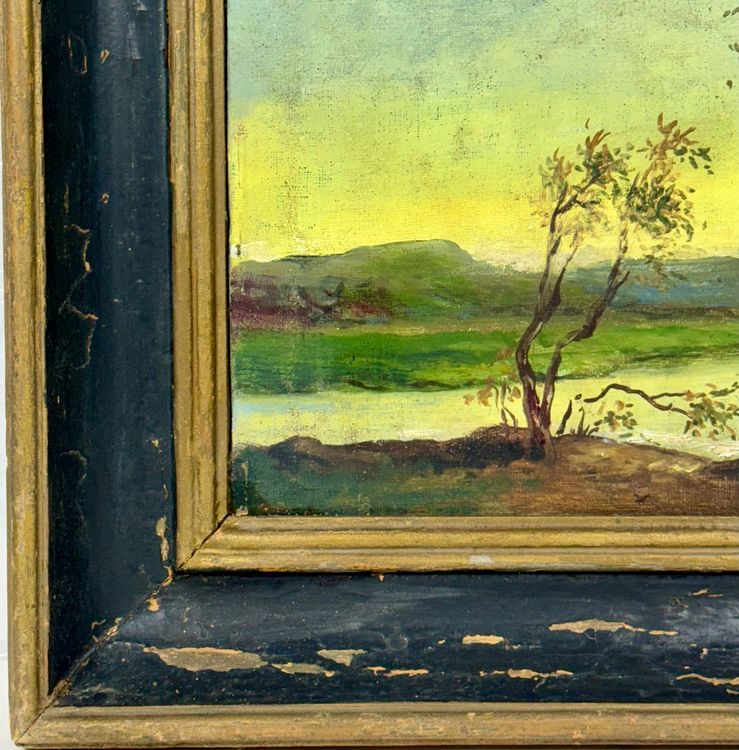 Antike Landschaft Gemälde unleserlich Signiert | Kaufen auf Ricardo