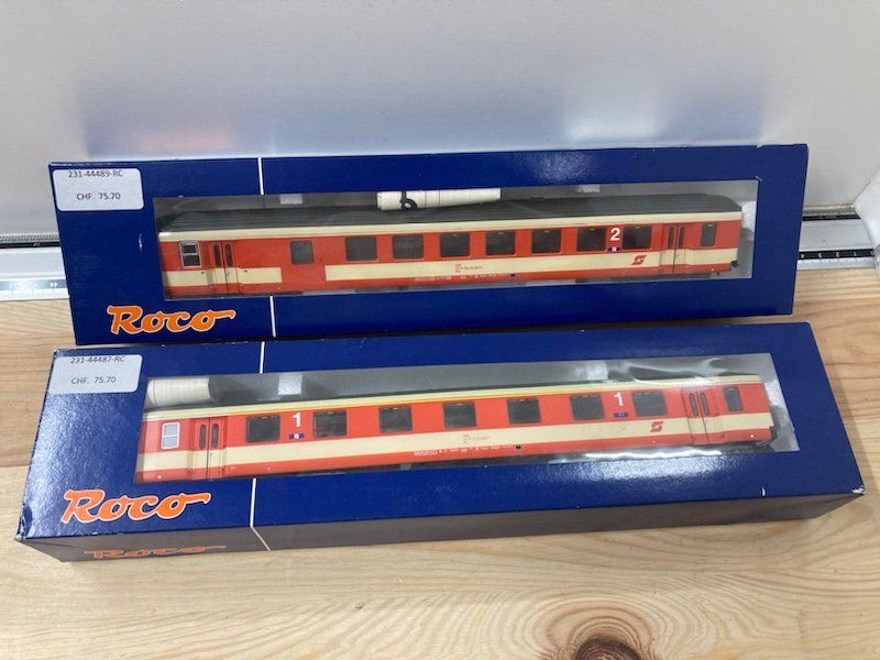 Set aus Roco H0 44489 und 44487 "Schlierenwagen" der ÖBB (Neu und ...